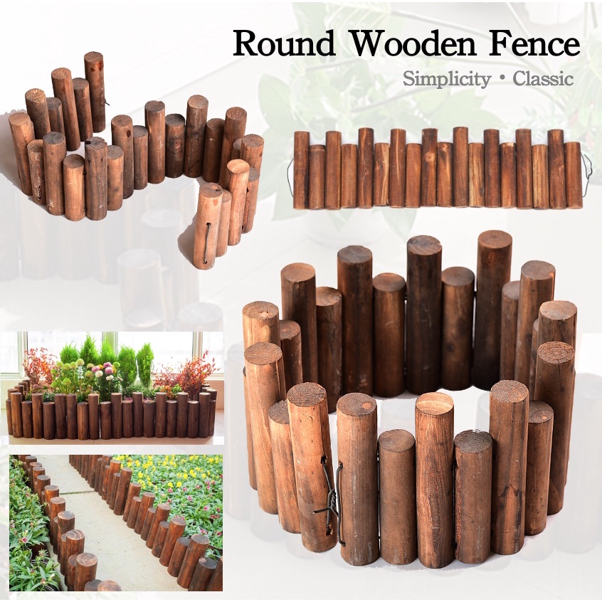 Anticorrosive Wooden Fence Garden Stake Picket Fence Garden Fencing ...