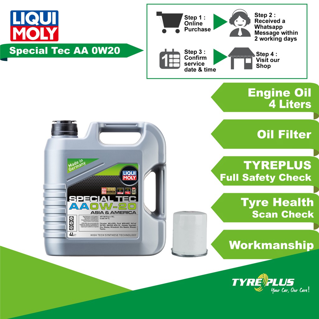 LIQUI MOLY SPECIAL TEC AA 0W20 5W30 SERVICE PACKAGE 4 LITERS | Shopee ...
