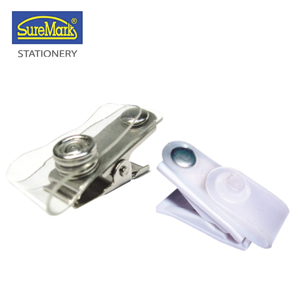 Suremark Name Badge Clip - Metal/Plastic (10 pcs per packet) | Shopee ...