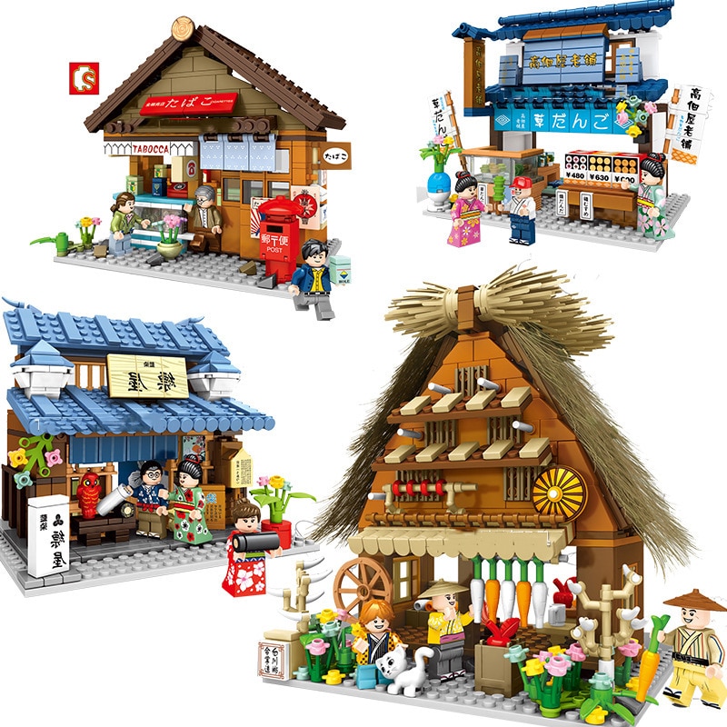 Mini City Street View Building Blocks Japanese Creative Architecture ...