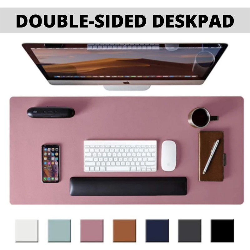 Double-Sided Dual Tone PU Leather Desk Pad Anti-Slip Mousepad ...