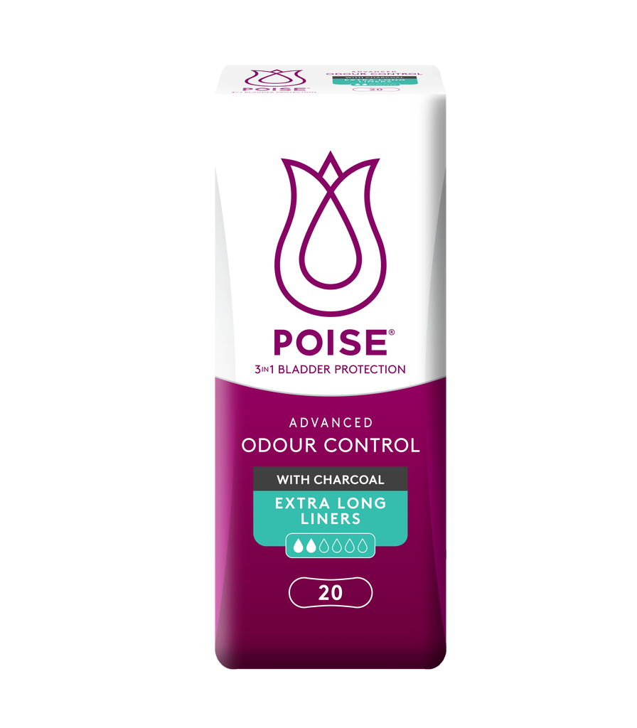Poise Extra Long Liners With Charcoal (20 liners) | Shopee Singapore