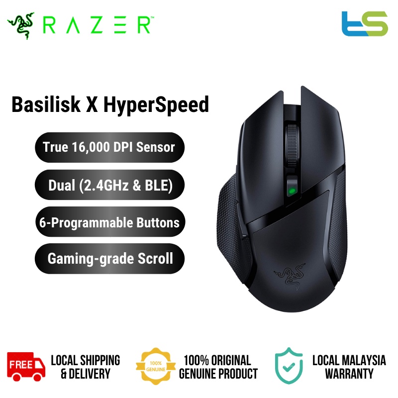 Razer Basilisk X HyperSpeed Wireless Gaming Mouse / 16K DPI Optical ...