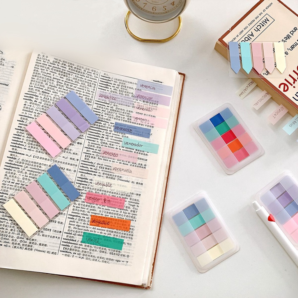 【Ready Stock】Inklink Gentle Morandi Transparent Index Stickers ...