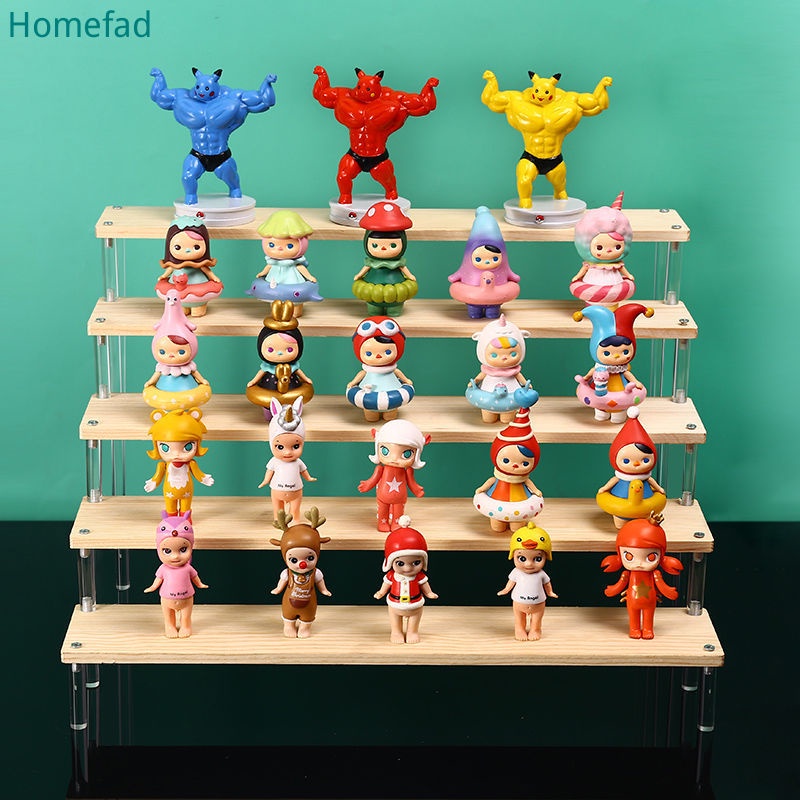 Acrylic blind box display stand ladder hand standing brand dual model ...