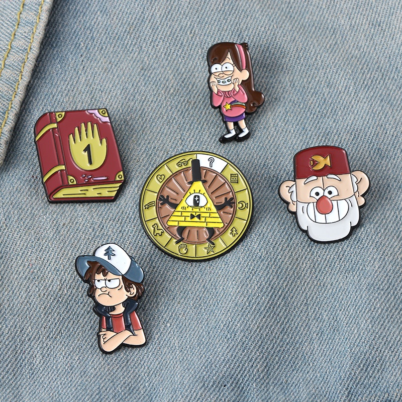 Enamel Pin - Cartoon Character Brooch, Custom Backpack Jewelry for ...