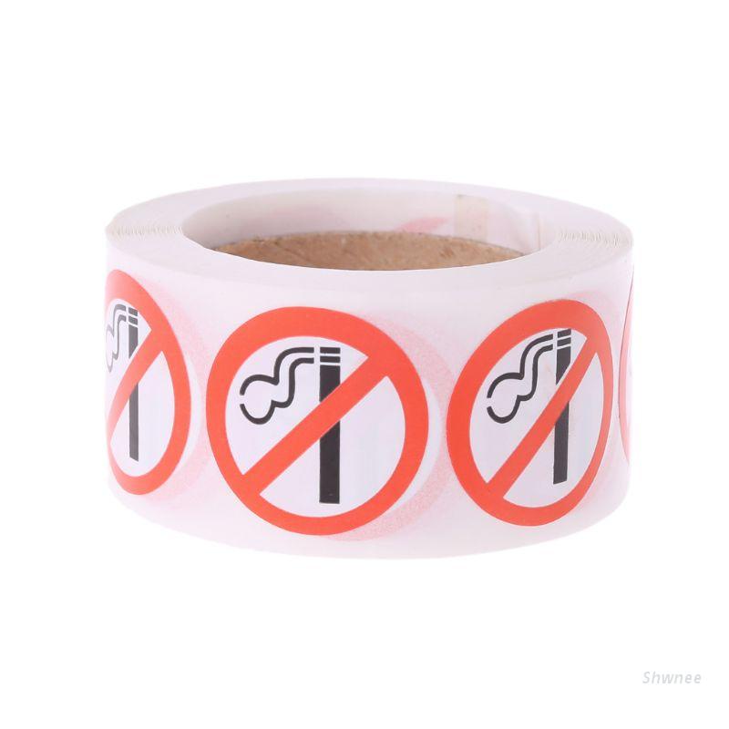 Shwnee 500Pcs 1" Inch No Smoking Warning Sticker Adhesive Labels Roll ...