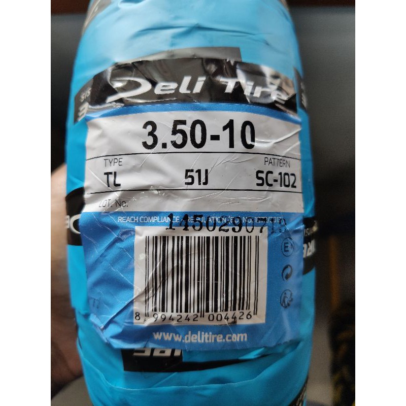 TAYAR SKUTER Deli Tire 3.50-10 TL Tyre (Vespa Classic) (2022) | Shopee ...
