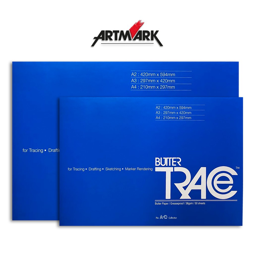 A4/A3 Butter Trace Paper Pad 50 Sheets 38gsm [AD•Collection ...