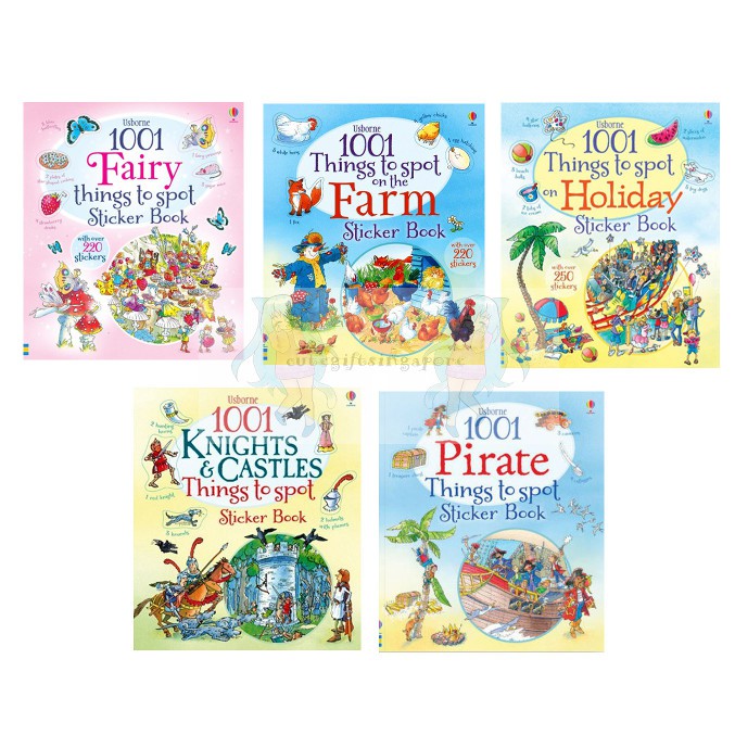 Usborne 1001 Things to Spot Farm Fairy pirates holiday knights children ...