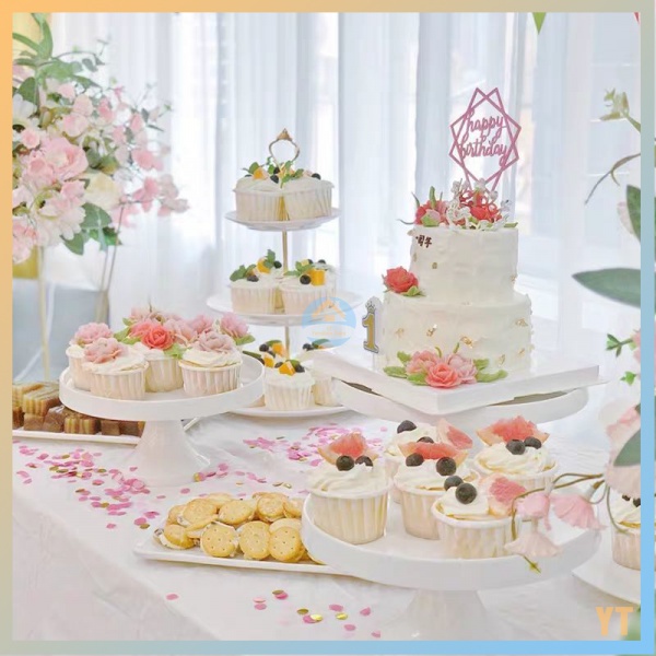 Baking Cake Dessert Table Set Display Stand Birthday Decoration ...