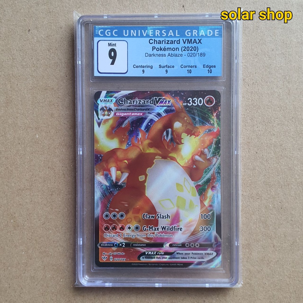 Pokemon TCG Darkness Ablaze Charizard VMAX CGC 9 Slab Graded Card ...
