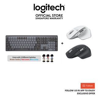 [Bundle] Logitech MX Mechanical Wireless Keyboard + Logitech MX Master ...