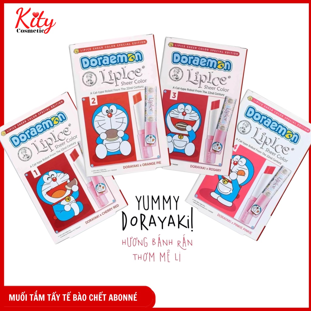 Lipice Sheer Color x Doraemon Natural Lip Balm 2.4g (Limited Edition ...
