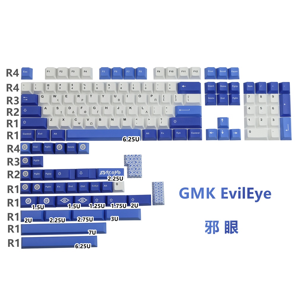 GMK Replica Keycap, Complete Set of PBT Keycaps Cherry Profile DYE-SUB ...