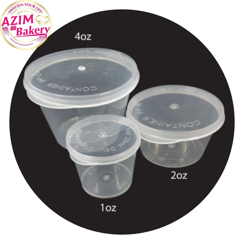 Bekas Sos (50pcs, 100pcs) Small Clear Plastic Pp Sauce Container (Lid ...