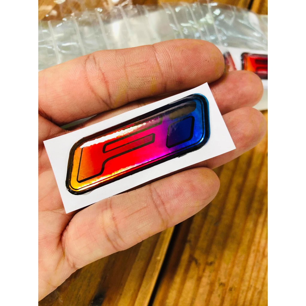 Fuel Injection FI Emblem Logo Rainbow 3D For Honda Yamaha SYM Benelli ...