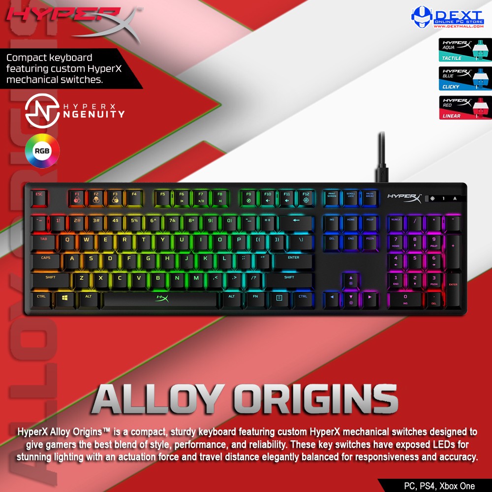 Hyperx Alloy Origins Mechanical Gaming Keyboard | Shopee Singapore