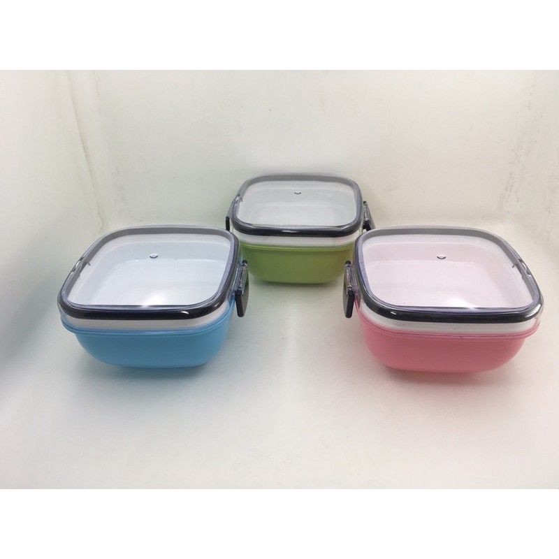 Bento Luch Box with spoon set/ two layers code 9005 | Shopee Singapore