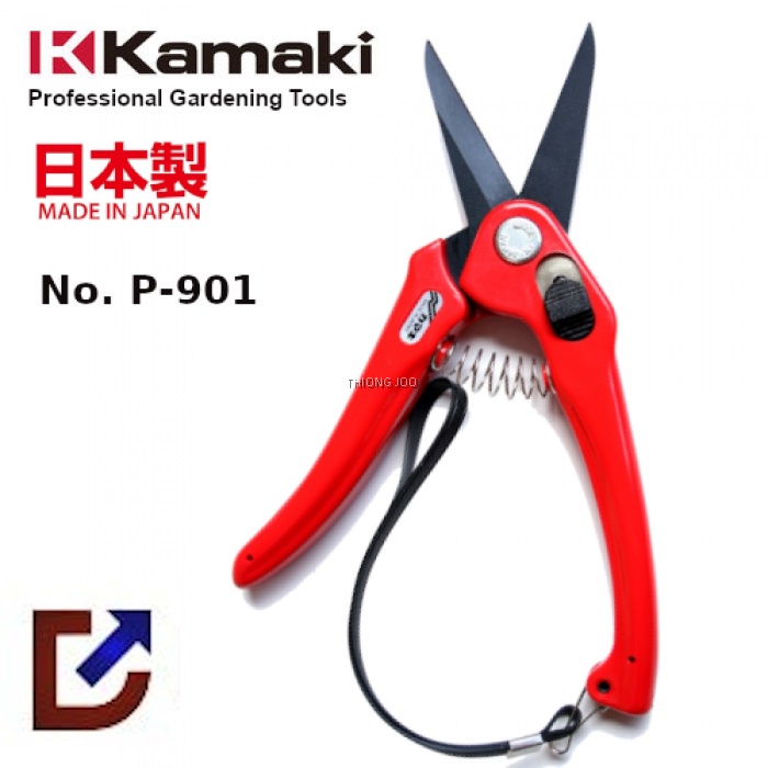 KAMAKI Pruning Shear OAL 195MM Stainless Steel P901S or 195MM TELFON ...