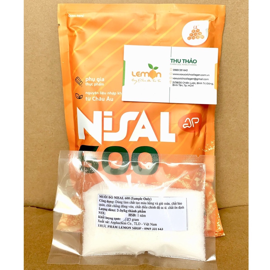 [100g-500g] Premium NISAL 600 red salt - Preserves meat color for ...