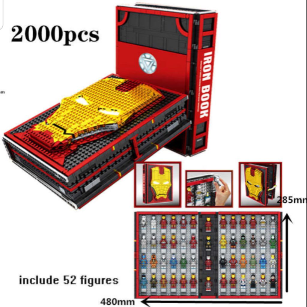 SY1361 Iron book Collection 2000pcs 52 ironman minifigures | Shopee ...