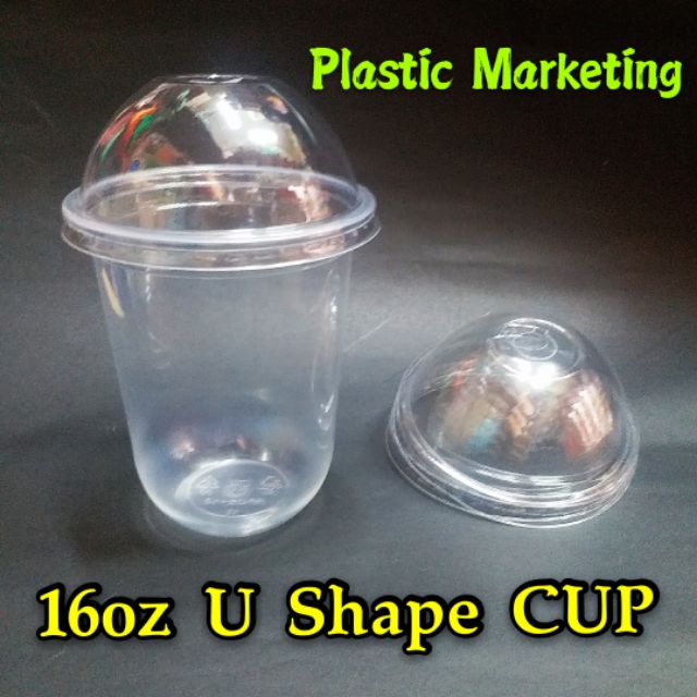 16oz U Shape PP Cup 100pcs+- / 500ml Disposable Plastic Cup / Taiwan ...