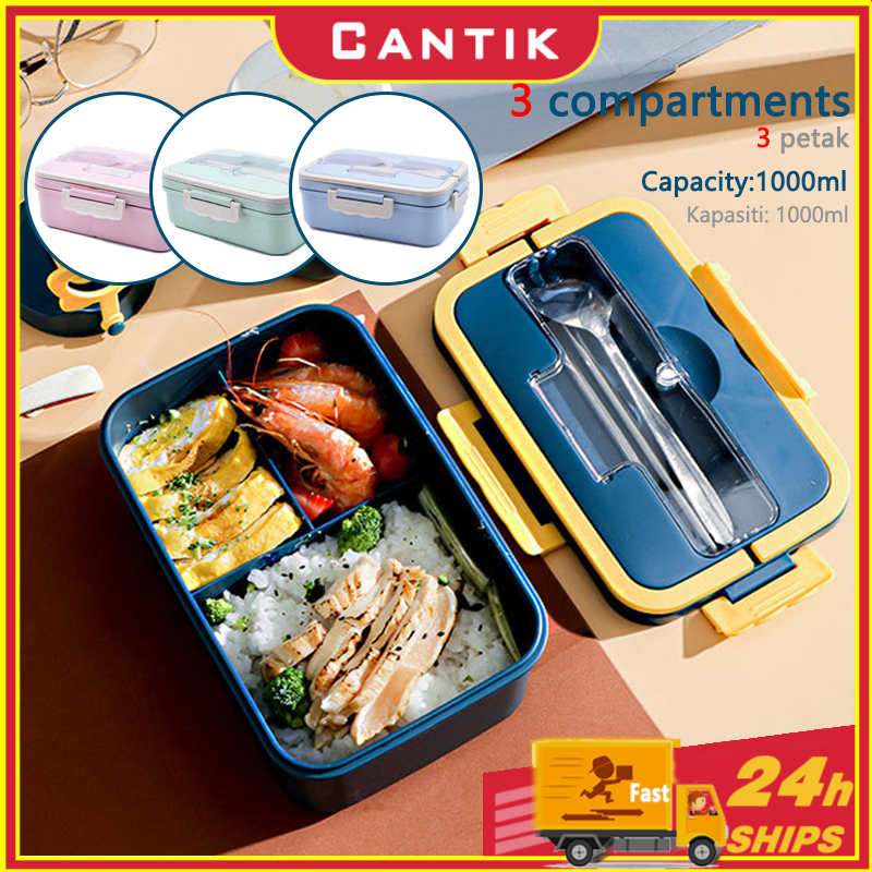 【Hot】 Creative Wheat Straw Lunch Box with Spoon Chopsticks Eco-Friendly ...