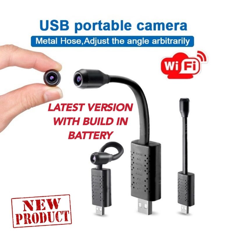 HD USB Portable IP Cam V380Pro App Wifi Adjustable Camera CCTV | Shopee ...