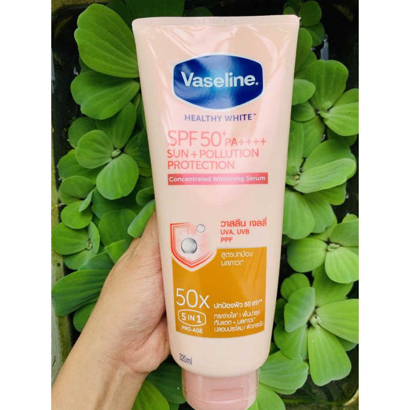 Vaseline 50X HEALTHY WHITE SKIN WHITENING BODY LOTION SPF50+++ THAILAND ...