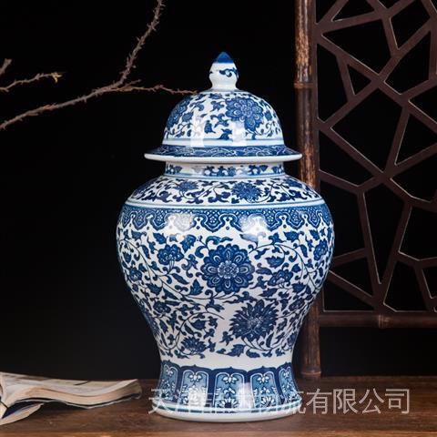 Jingdezhen Ceramic Vase Antique Handmade Blue and White Porcelain ...