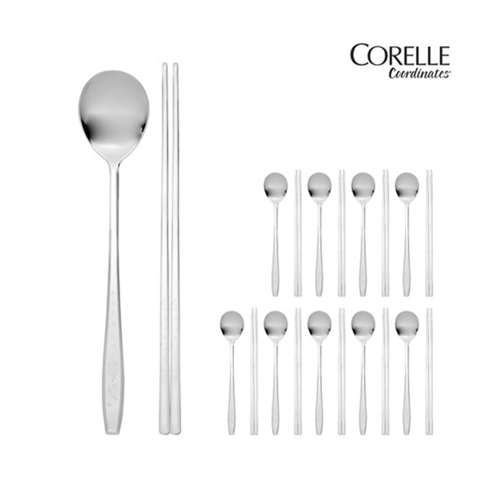 Corelle Plum Series Korean Style Stainless Steel Spoons Chopsticks ...