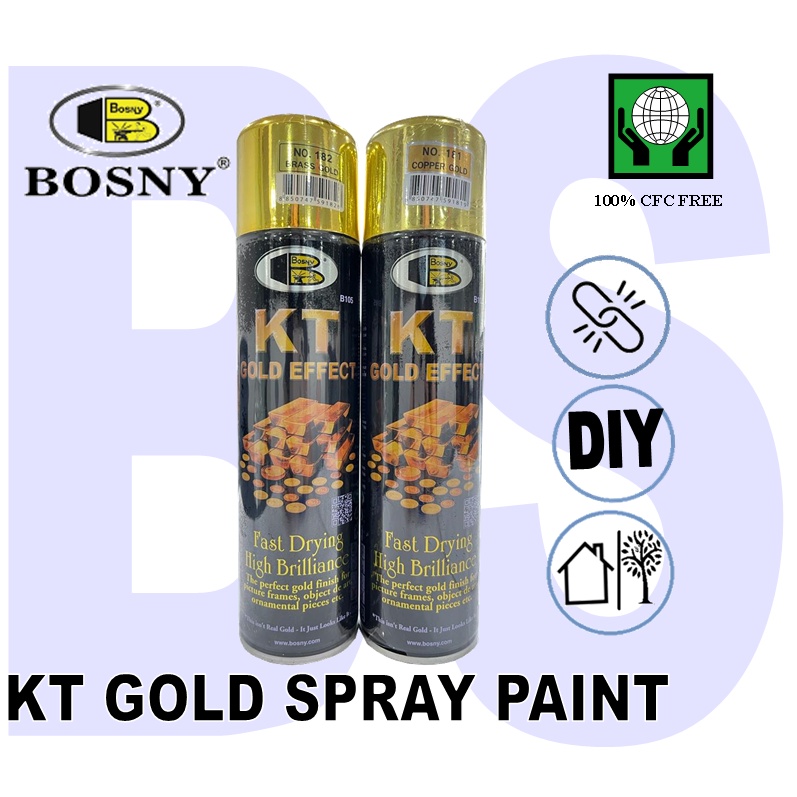 BANSOON BOSNY KT Gold Effect Spray Paint. Fast Drying. Copper gold ...