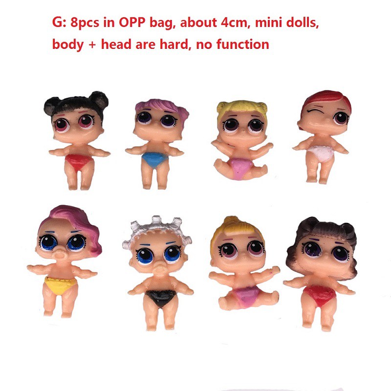 8pcs/Set LOL Dolls Mini LIL Sister High Quality Baby Egg Action Figure ...