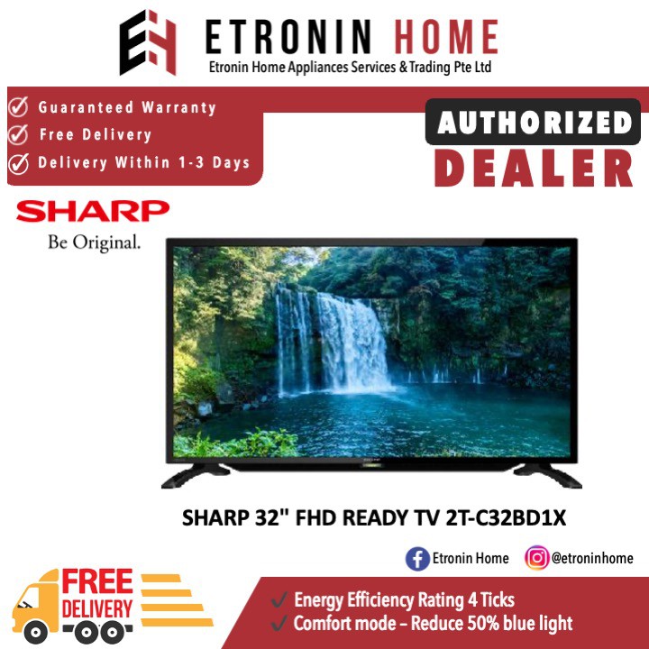 SHARP 32" FHD READY TV 2T-C32BD1X | Shopee Singapore