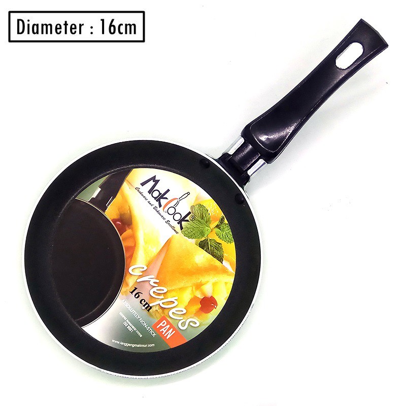 Makcook Crepes Pan 16 cm flat spring roll pancake cake Pan | Shopee ...