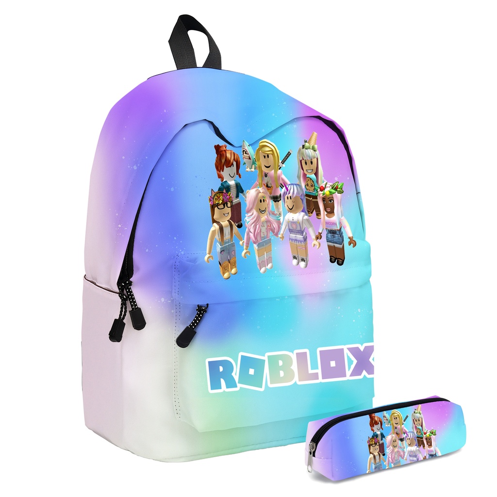 A90 Backpack ROBLOX Cartoon 2-piece Bundle Children Boy Girl Student ...