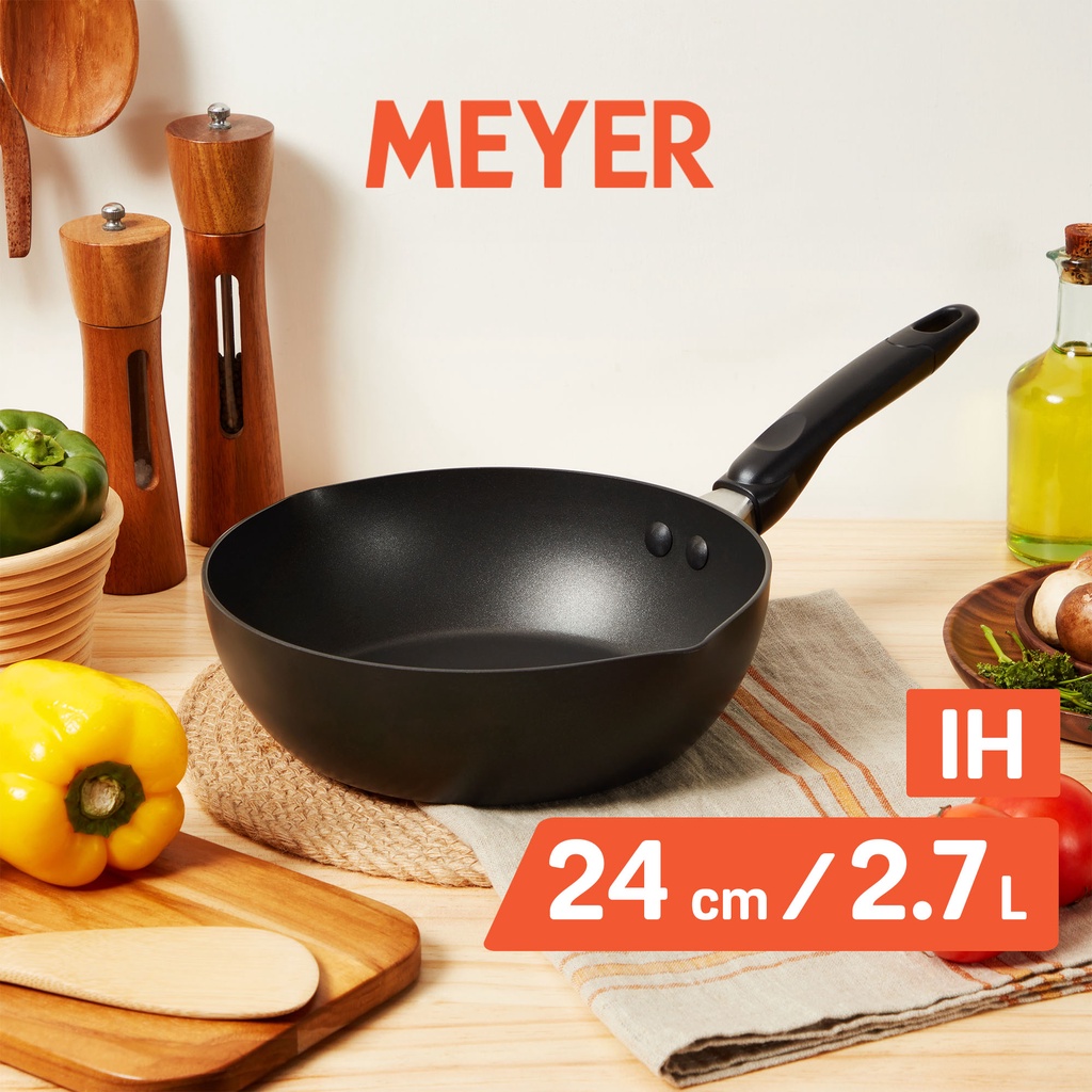 Meyer Cook N Look Series Nonstick Induction 24cm/2.7L Chef's Pan with Spouts | Shopee Singapore