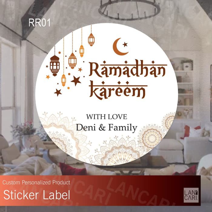 Ramadan Label sticker Ramadhan Fasting Month custom snack sticker ...