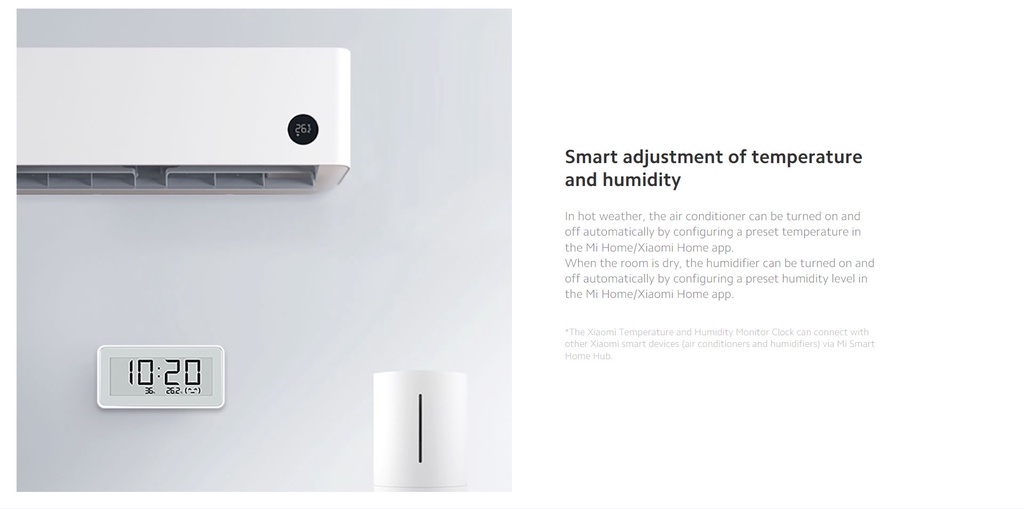 Xiaomi Mi Temperature and Humidity Monitor Clock | Shopee Singapore