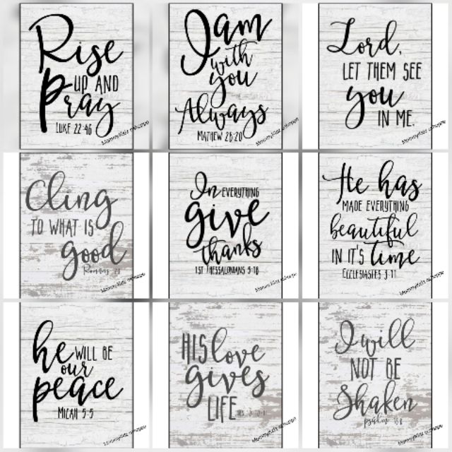 Batch 3 BIBLE VERSE Wall Decor Design A4 size Laminated | Shopee Singapore