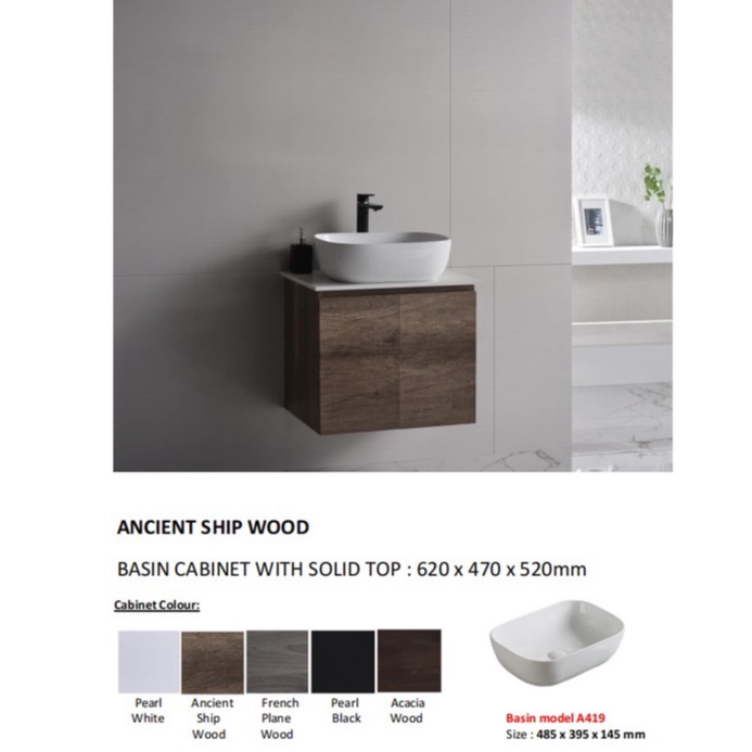 Baron A103 304 Stainless Steel Basin Cabinet With Phoenix Stone Solid ...