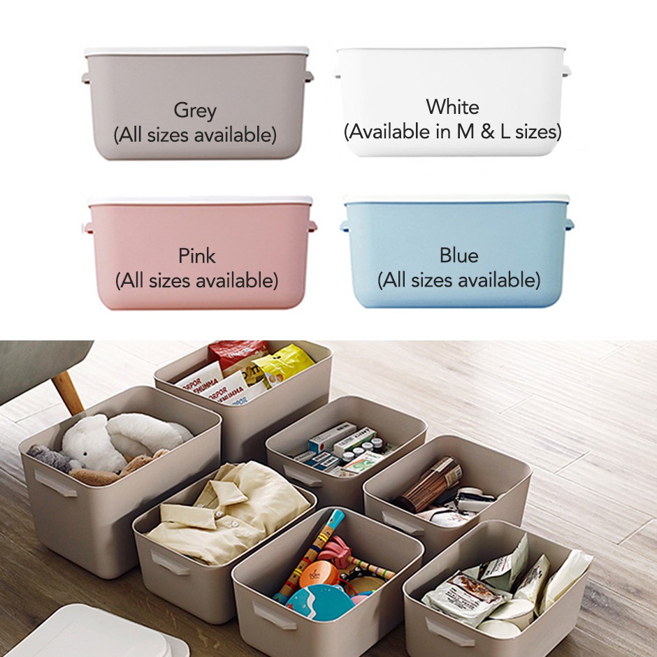 Japanese Minimalist Stackable Storage Boxes in Assorted Sizes | Shopee ...