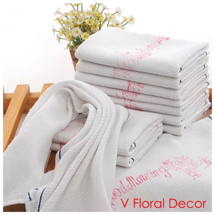 Good Morning Towel 96/ Grade A Tuala Selamat Pagi / white washcloth ...