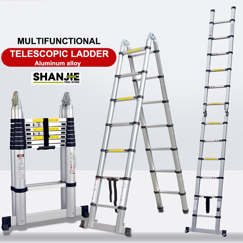 SHANJIE Telescopic Aluminum Alloy Ladder Folding Step Portable Ladder ...