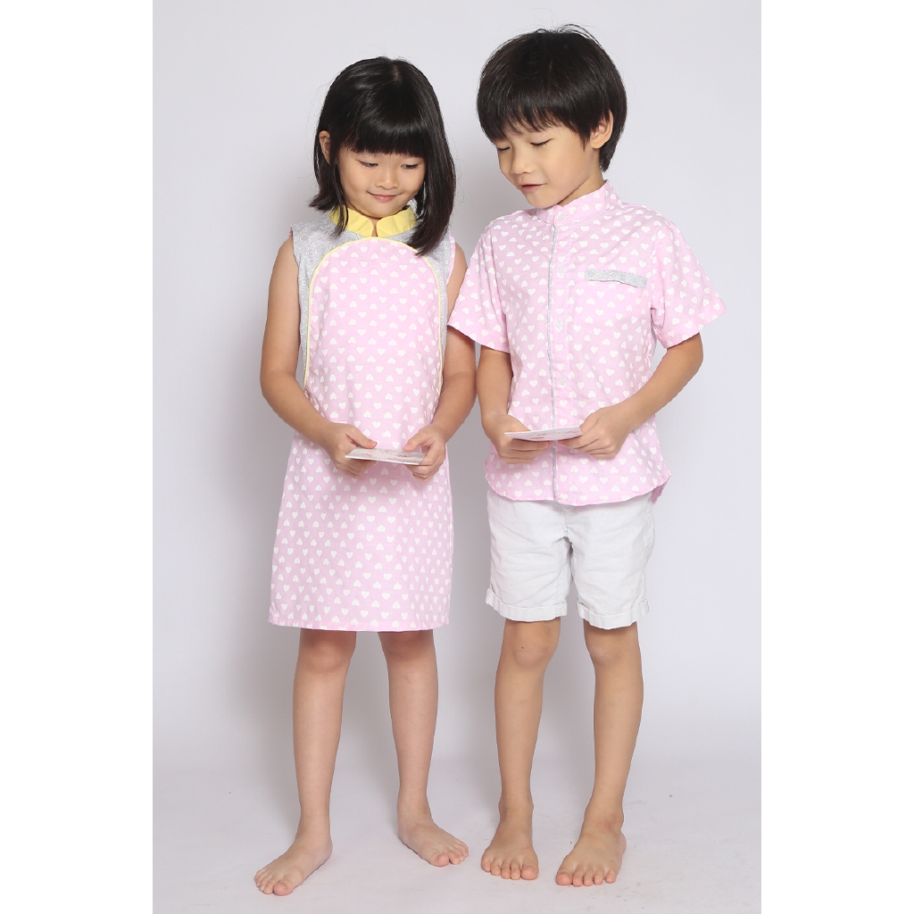 Xing Shirt in Pink Hearts (Boys) | Shopee Singapore