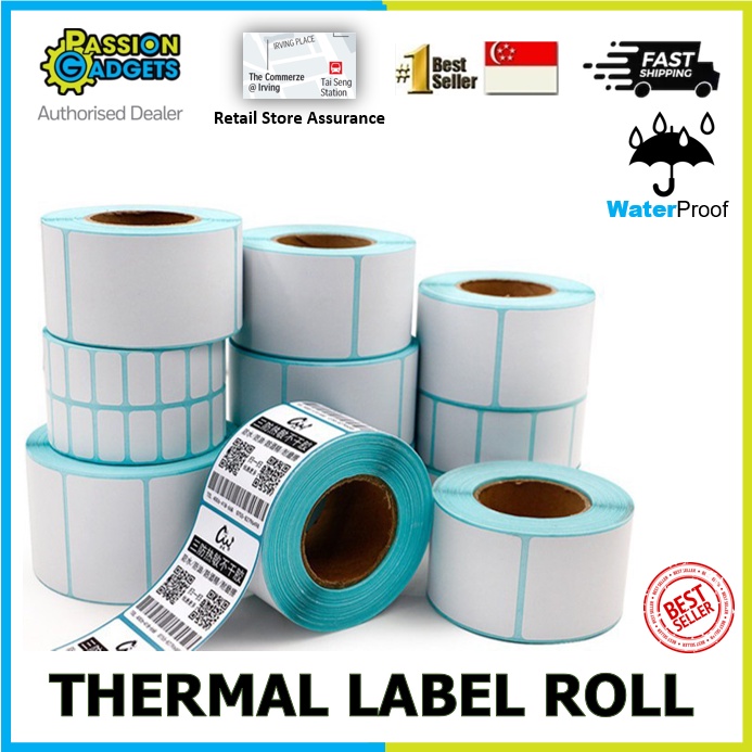 Thermal Printing Label Roll Waterproof Self Adhesive Sticker Paper ...