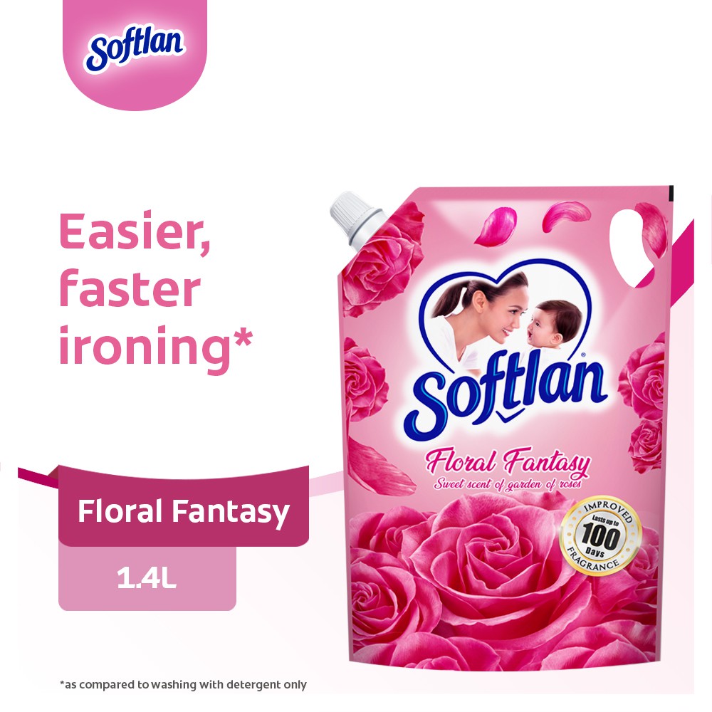 Softlan Anti Wrinkles Fabric Softener Floral Fantasy (1.4L) | Shopee ...