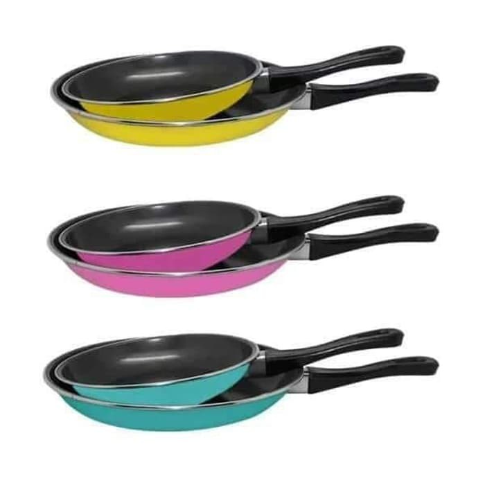 FANCY FRYPAN Non-stick Teflon frying pan 2 Set 23cm & 18cm COLOR ...