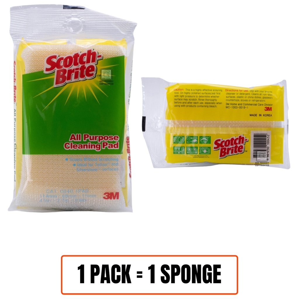 3M Scotch-Brite Sponge Anti-Bacterial Non Scratch Washing Sponge Dish ...